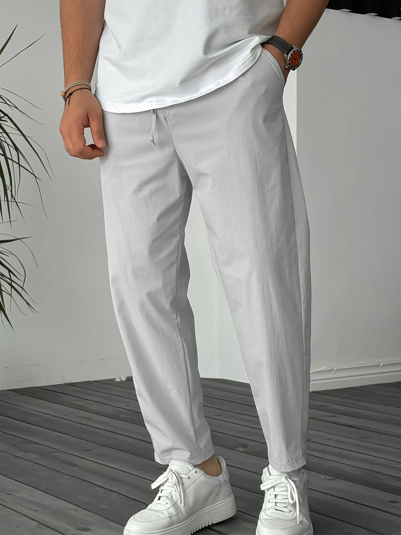 Essentielle, tapered Jogginghose mit Kordelzug